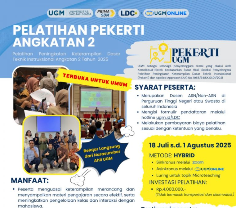 Pelatihan PEKERTI Angkatan 2 Tahun 2025 – Direktorat Sumber Daya Manusia